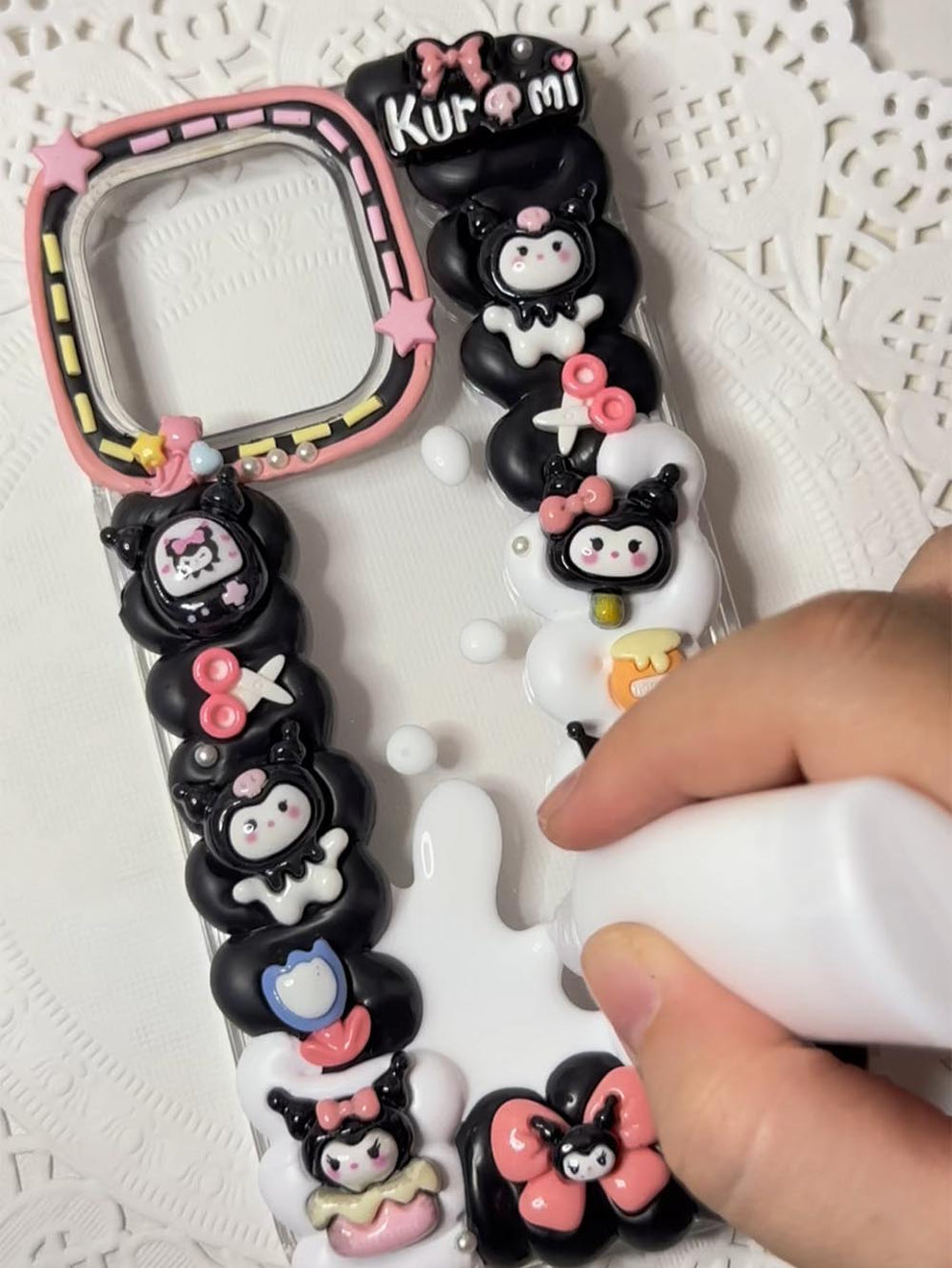 Kuromi Sanrio Cartoon Character Border Frosting Phone Case | ZAKAPOP ...