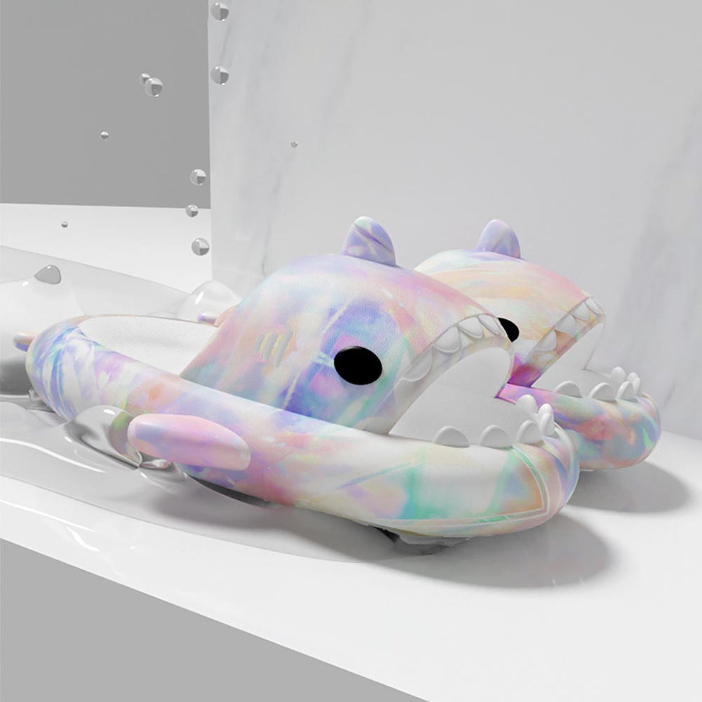 Colorful Shark Slippers(Adults) | ZAKAPOP Shark Slides | Shark Slippers ...
