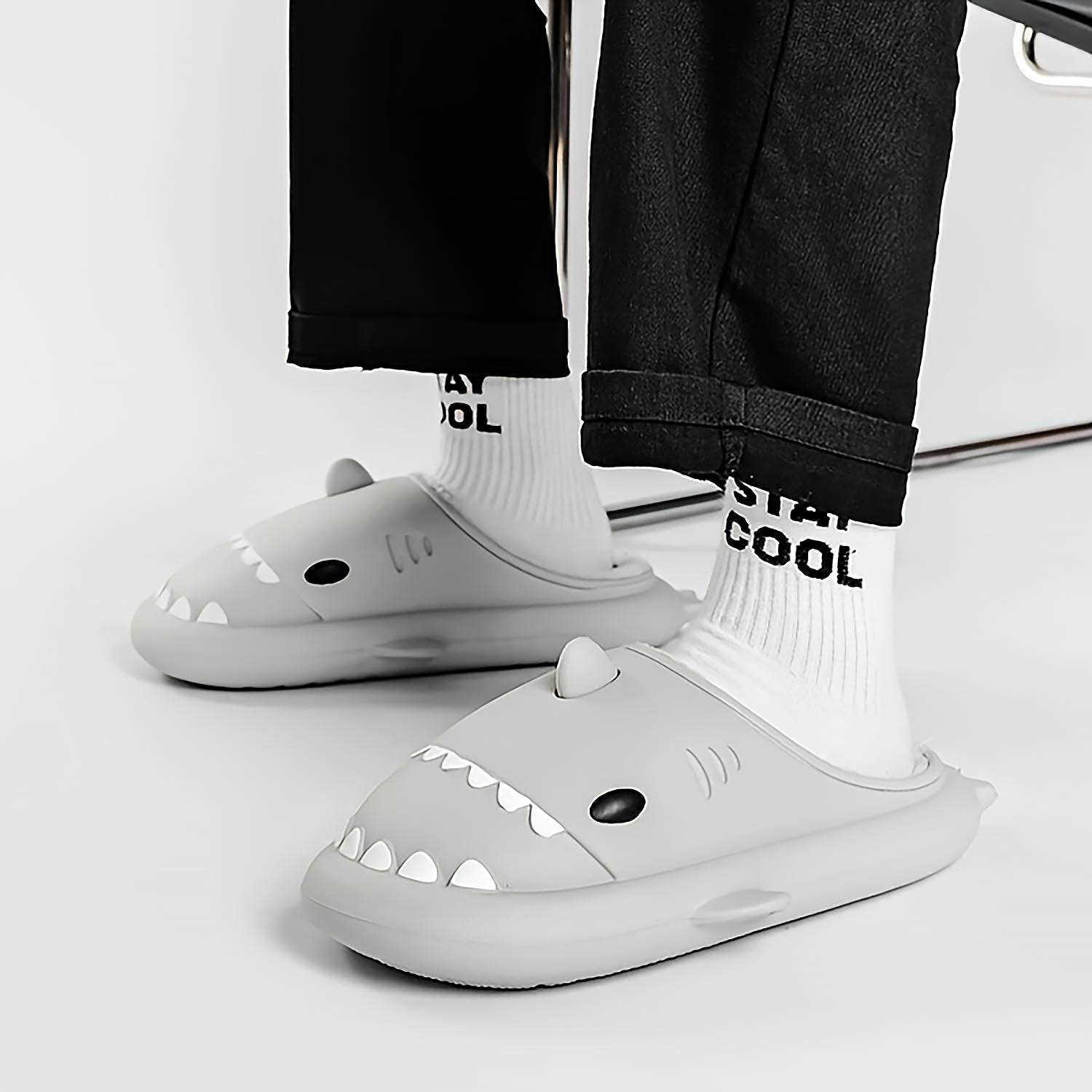 Original Women's Shark Slides | Shark Slippers For Adults | Men's Shark ...