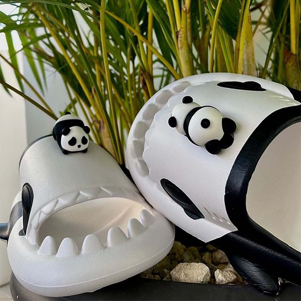 Panda Shark Slippers(Adults) | ZAKAPOP Original Women's Shark Slides ...