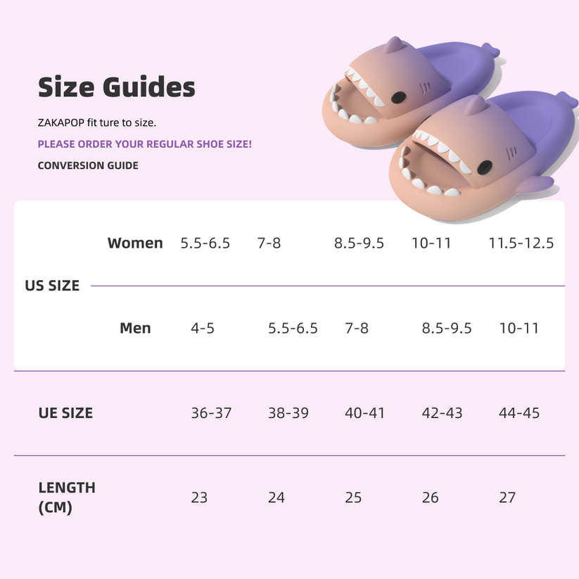 Original Women's Gradient Shark Slides | Shark Slippers For Adults ...