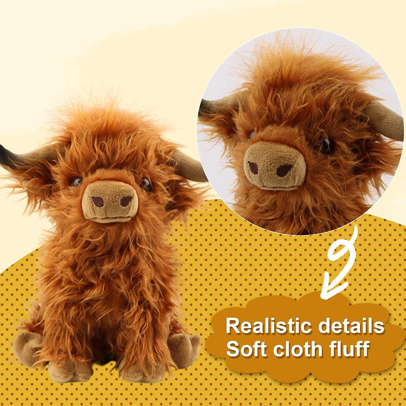 Realistic Soft Highland Cow Plush Toys – ZAKAPOP