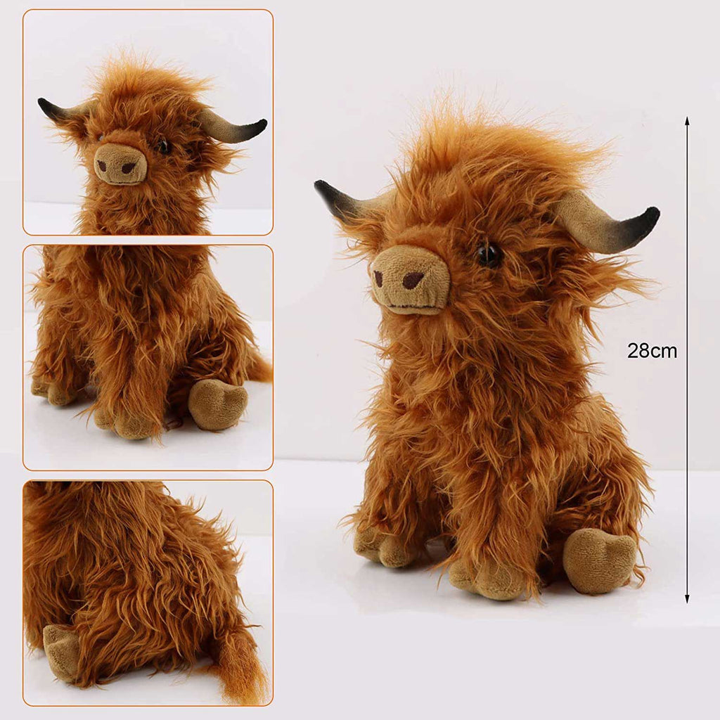 Realistic Soft Highland Cow Plush Toys – ZAKAPOP